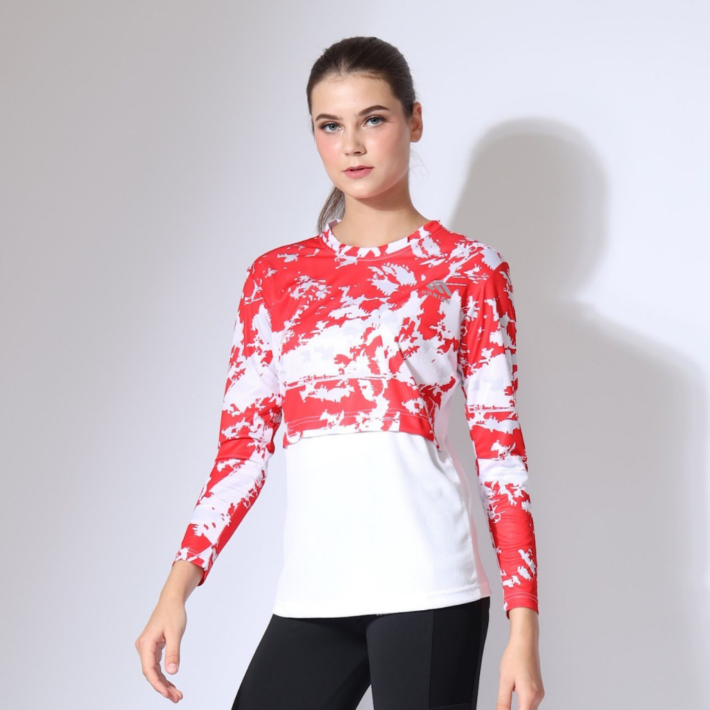 Jual MANIAK Baju Olahraga Running Wanita Kaos Lari Lengan Panjang Senam Sporty Gym Fitnes Zumba ...