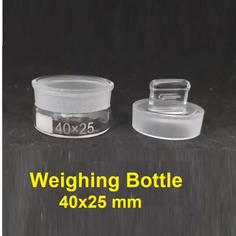Jual BOTOL TIMBANG Dia.40 x H.25 MM | WEIGHING BOTTLE LOW FORM | Shopee ...