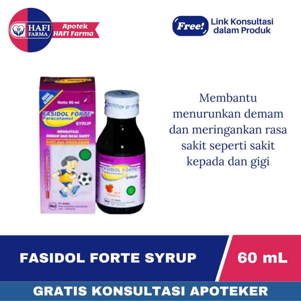 Jual Fasidol Forte Syrup 60 ml Pereda Demam dan Nyeri | Shopee Indonesia