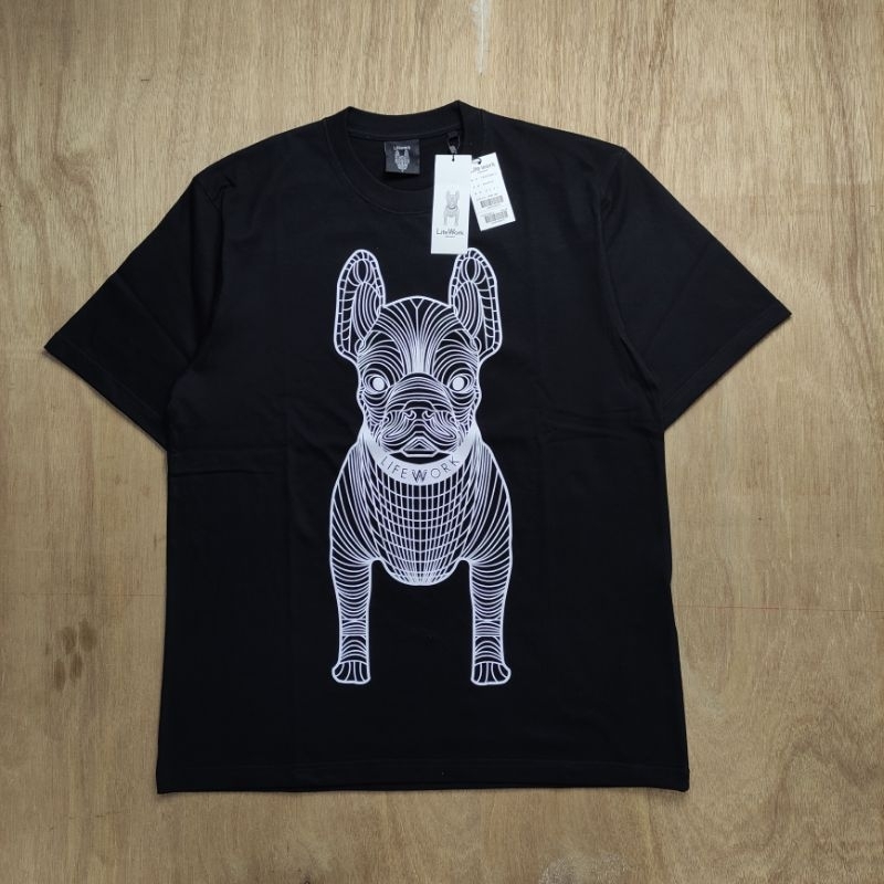 Jual KAOS OVERSIZE LIFE WORK RAD DOG WHITE PAINT BASIC PRINTED BLACK ...