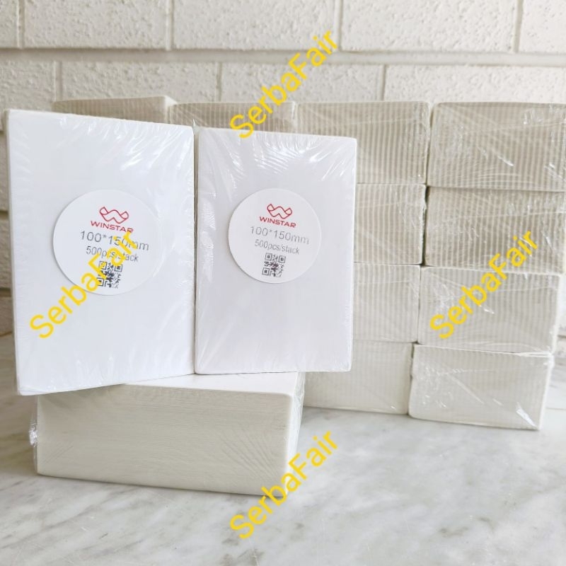 Jual Kertas Sticker Label Thermal Resi 100x150MM A6 Lipat ISI 500 ...