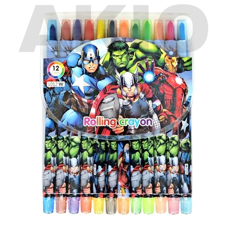 Jual Crayon Putar Panjang Karakter SUPERHERO AVENGERS CAPTAIN AMERIKA ...