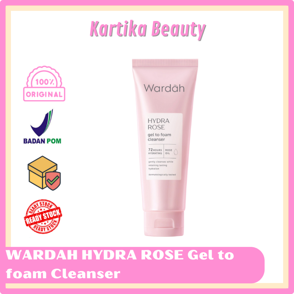 Jual WARDAH HYDRA ROSE GEL TO FOAM CLEANSER 100ML | FACIAL WASH SABUN ...