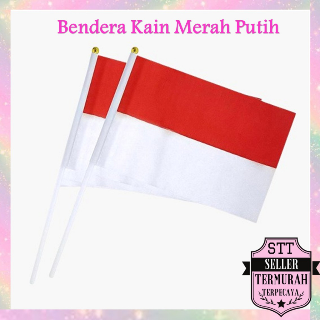 Jual STT Bendera Kain Merah Putih Kecil Indonesia Pawai 17 Agustusan ...