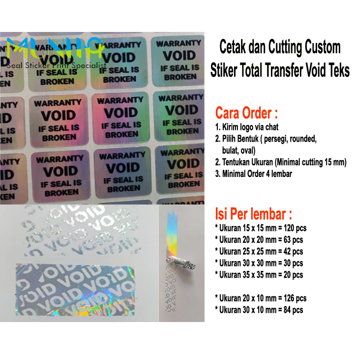 Jual Cetak dan Cutting Custom Stiker Segel Hologram Rusak Void | Shopee ...