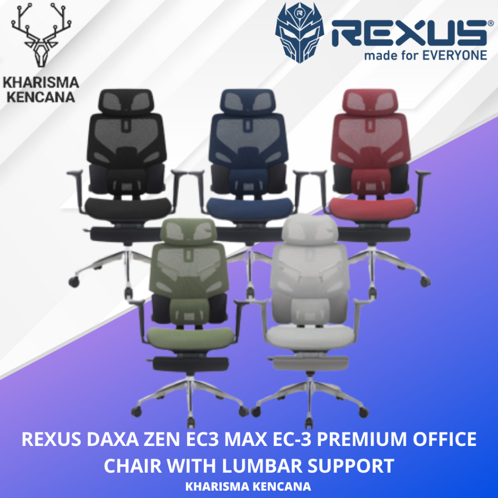 Jual PREMIUM OFFICE CHAIR REXUS DAXA ZEN EC3 MAX EC-3 | Shopee Indonesia