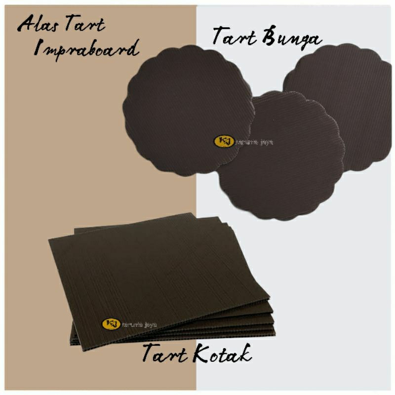 Jual Alas Tart Impraboard Tatakan Kue ( Kotak & Bunga ) Ukuran 20, 22 ...