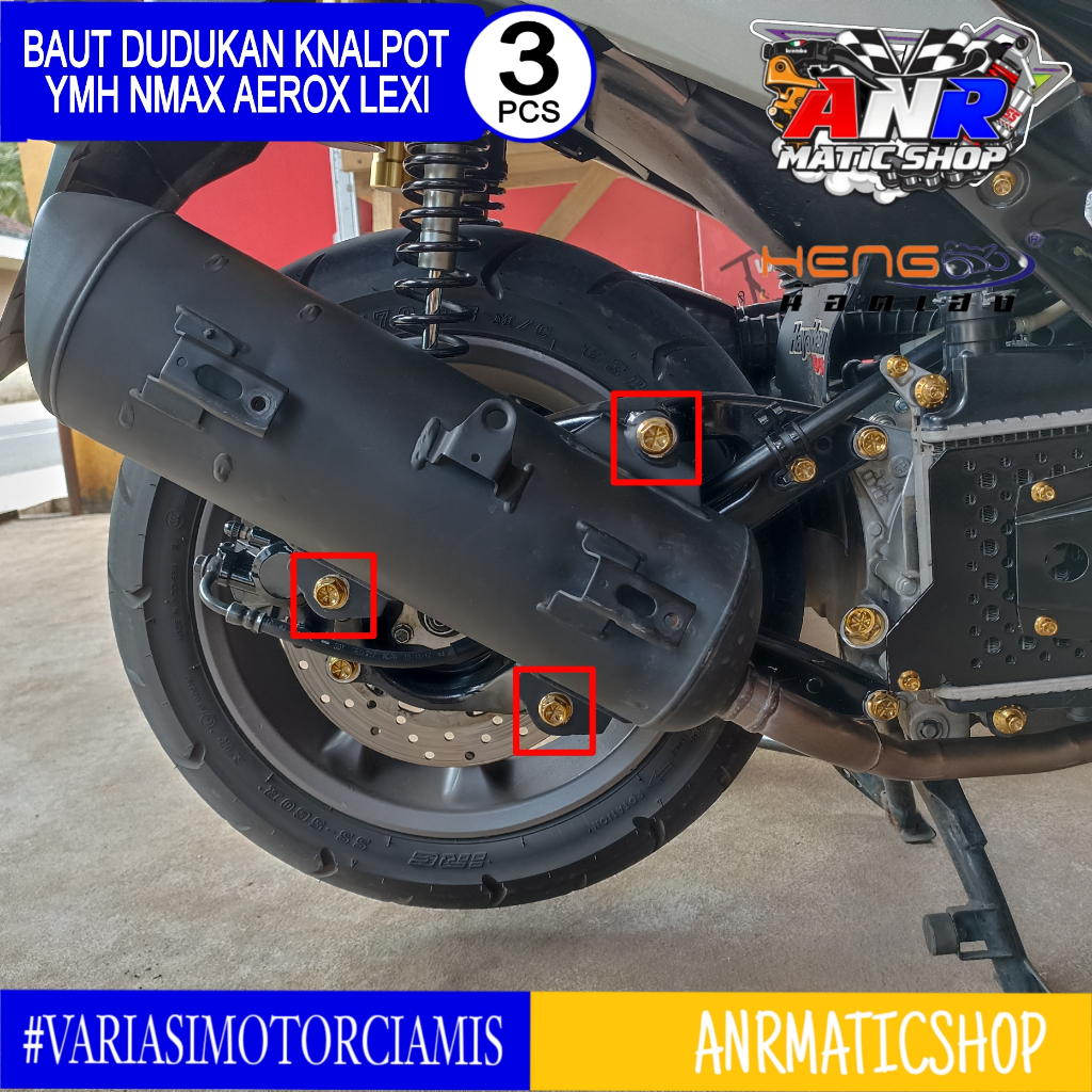 Jual Set Baut dudukan knalpot arm nmax xmax aerox lexy Probolt ...