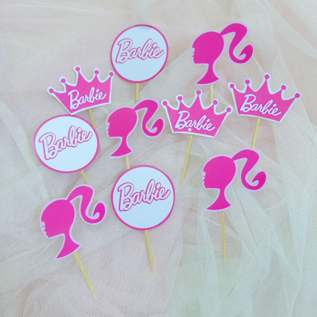 Jual JT - Barbie Princess Mahkota Topper Cupcake Birthday / Hiasan Kue ...