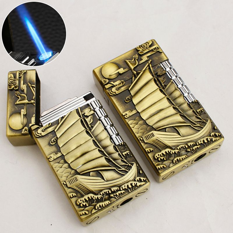 Jual Mancis Korek Api Dupont Bara Las Motif Kapal Sailing Ship Unik ...
