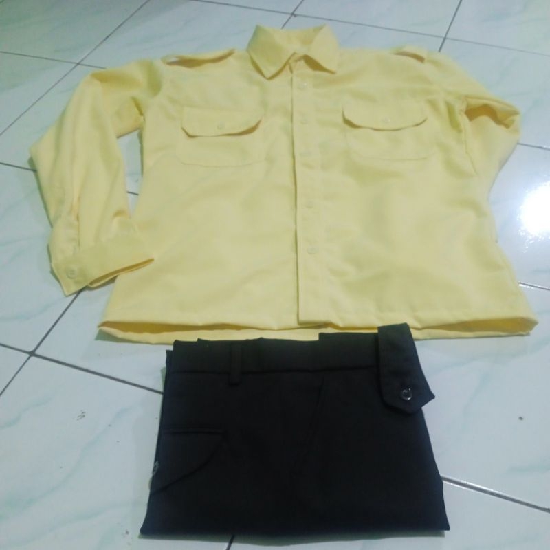 Jual seragam PDH satpam security PDH sus terbaru cream | Shopee Indonesia