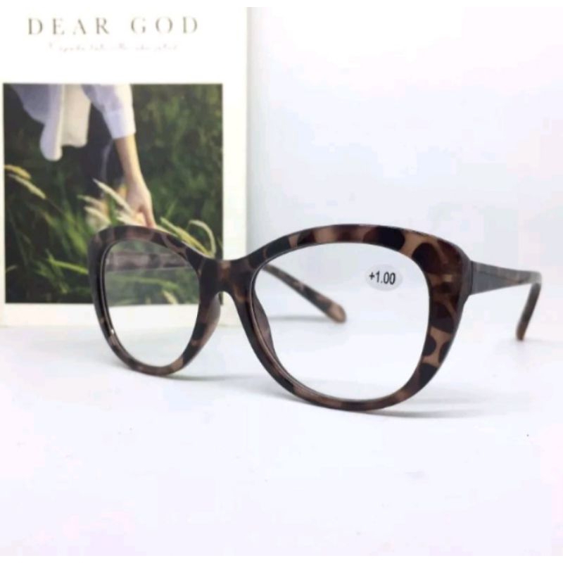 Jual Terbaru Kacamata Baca Cewek +1.00 sd +3.00 Model Cat Eye Warna ...