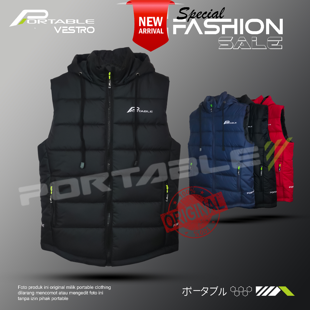Jual ROMPI HOODIE VESTRO PORTABLE TAHAN ANGIN BODYVEST TERLARIS ...