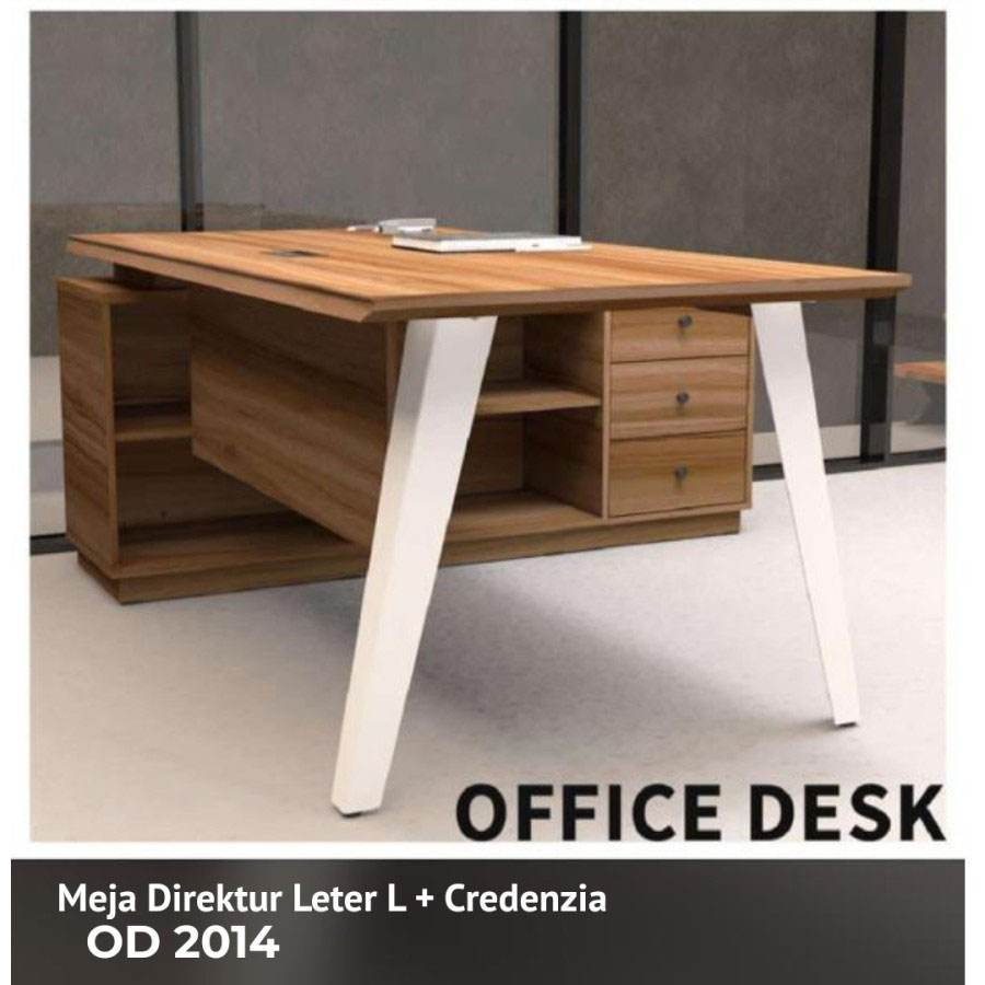 Jual Meja Kantor Meja Direktur Meja Kerja 180 cm Meja Leter L | Shopee ...