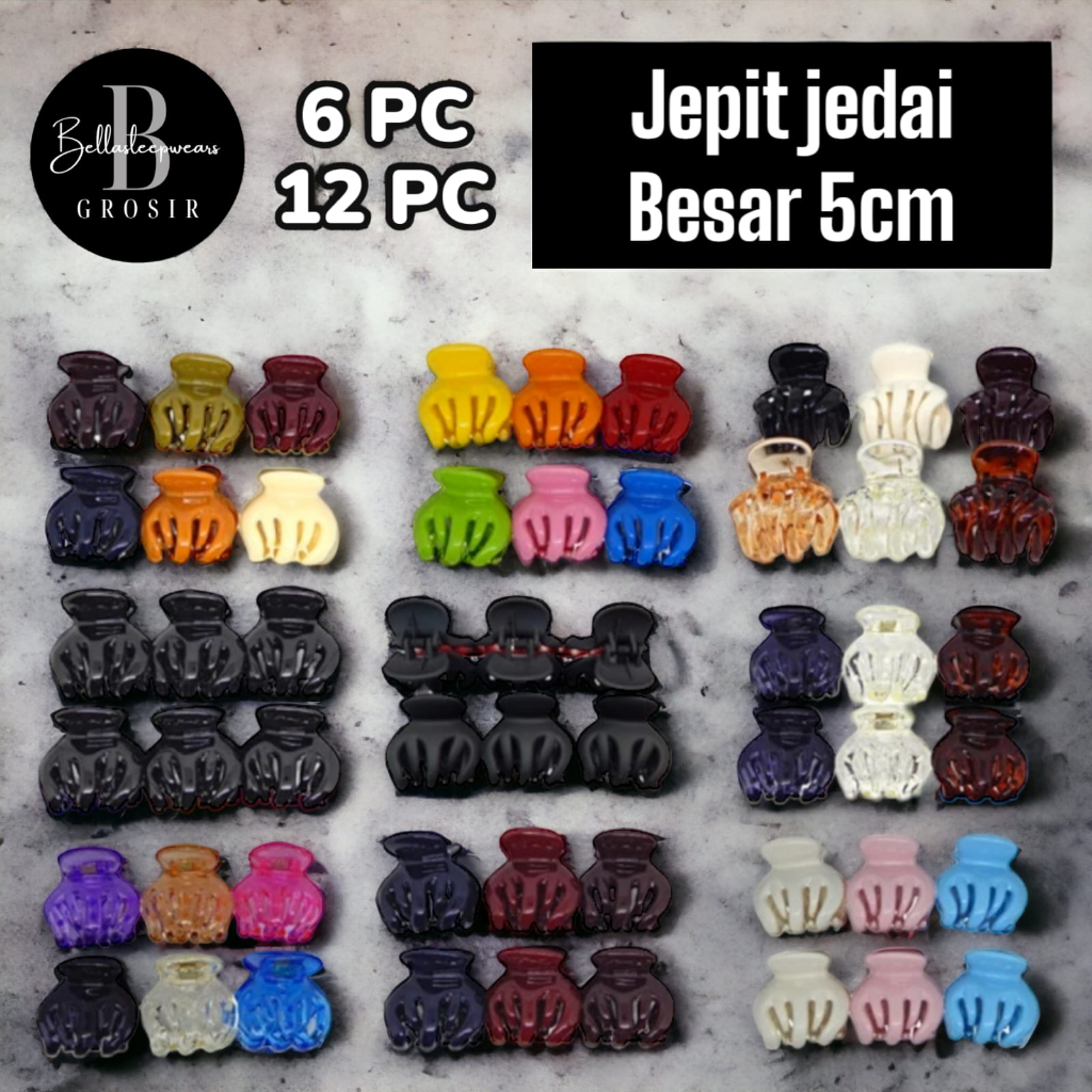 Jual BELLA | JEPIT JEDAI BADAI 6 CAKAR UK BESAR | JEPIT RAMBUT BIG 5CM ...