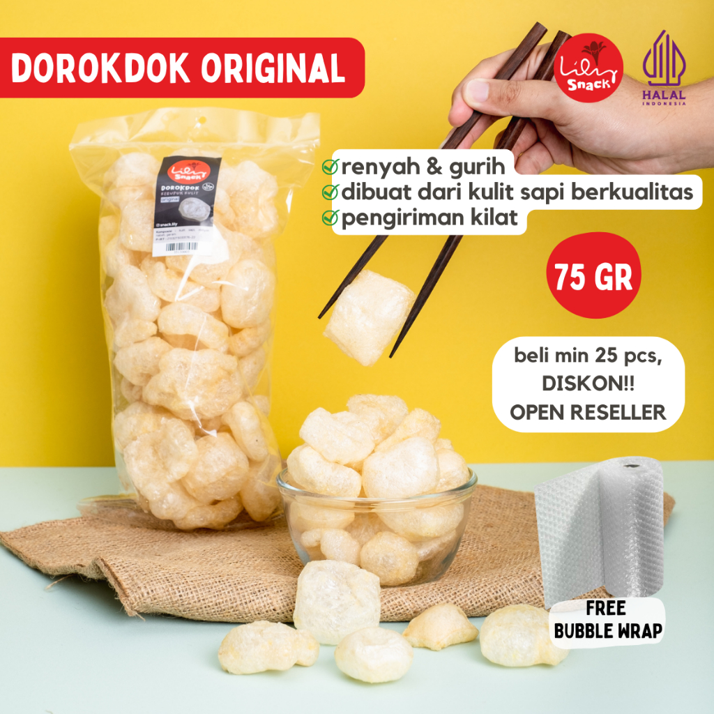 Jual KERUPUK KULIT // DOROKDOK TIDAK PEDAS | Shopee Indonesia