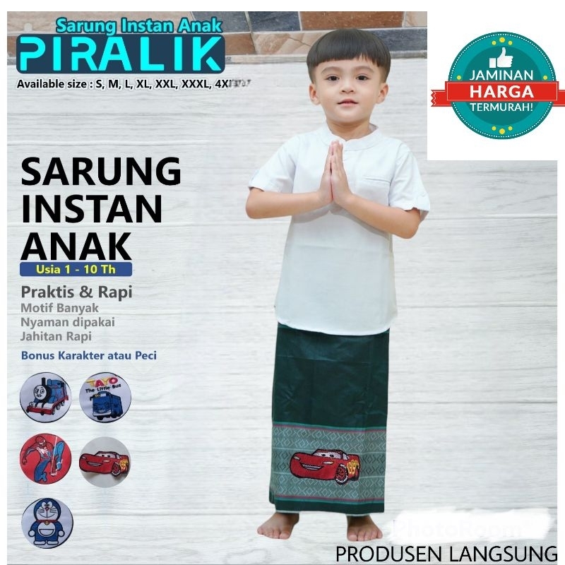 Jual Sarung Instan Anak laki-laki/Sarung Model Rok/Sarung sunat free ...