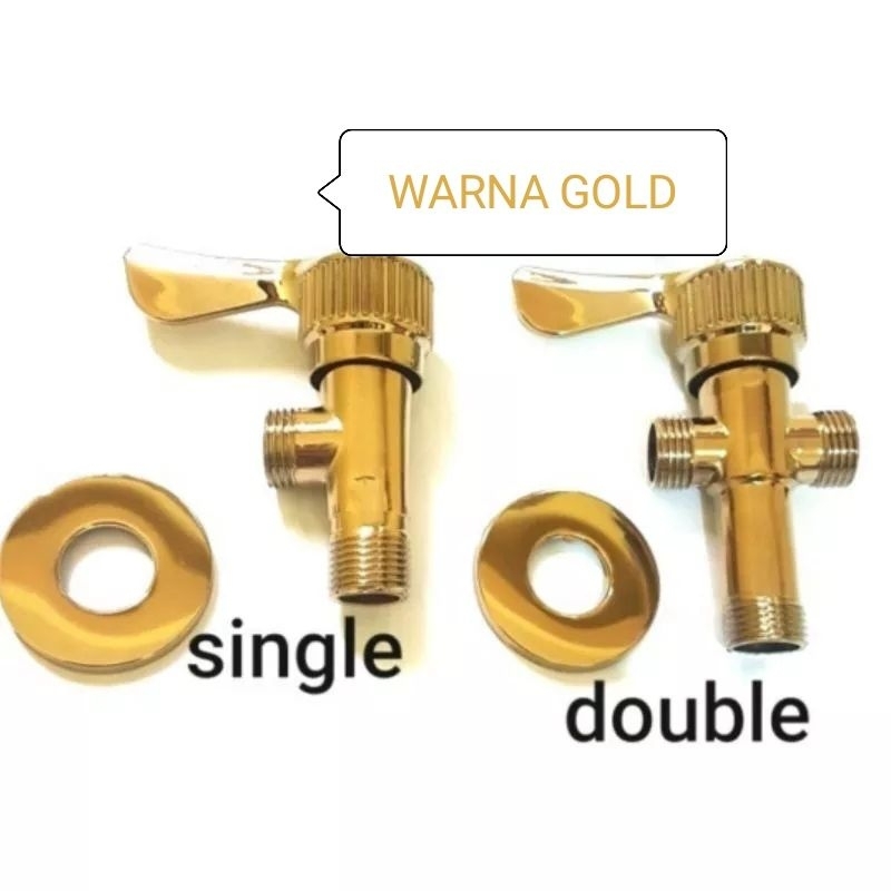 Jual Stop kran Cabang GOLD / toilet stop kran kloset stop kran wastafel ...