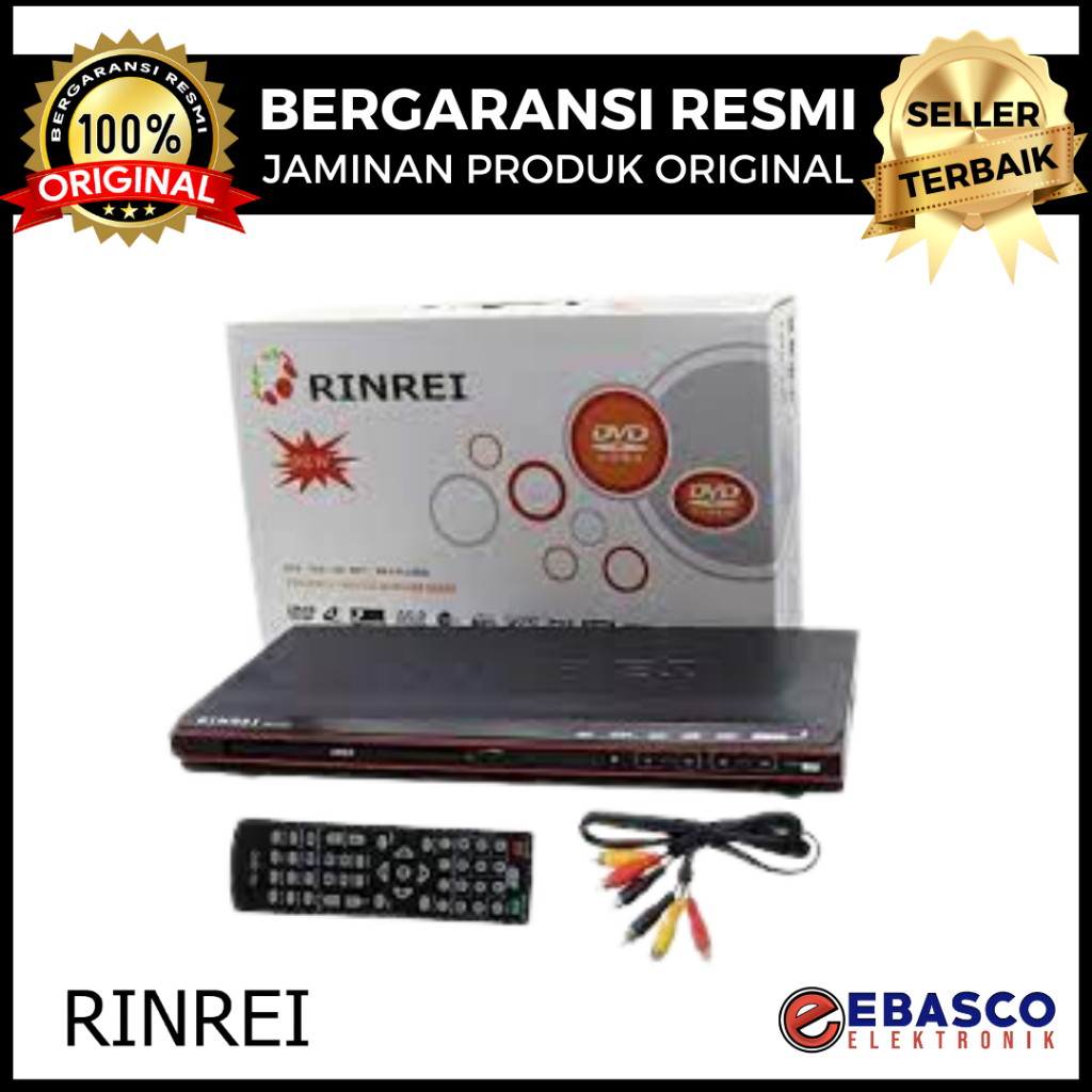 Jual RINREI DVD Player Besi DRN-533B / DRN533B / DRN 533B | Shopee Indonesia