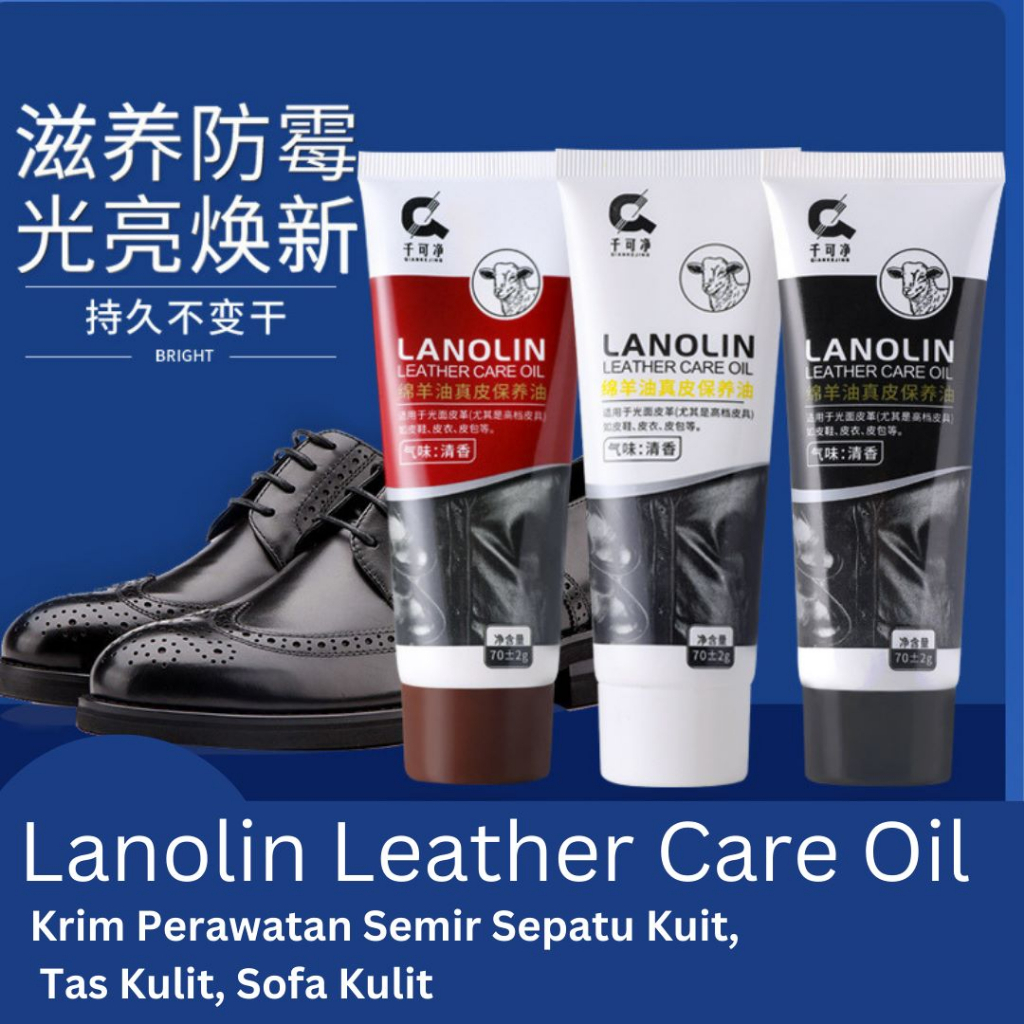Jual Krim Semir Sepatu Lanolin Leather Care Oil Semir Sepatu Shoe ...