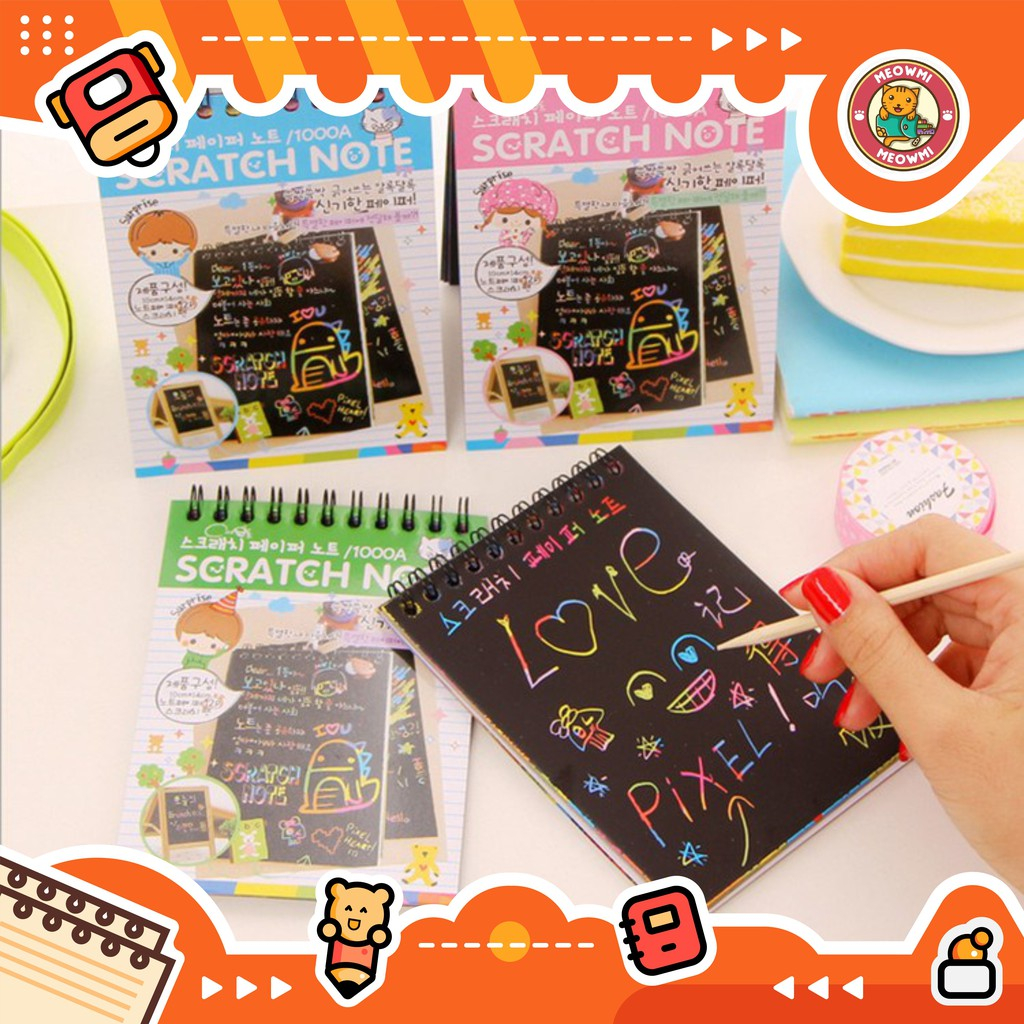 Jual Buku Magic Warna Colourful Scratch note kecil | Shopee Indonesia