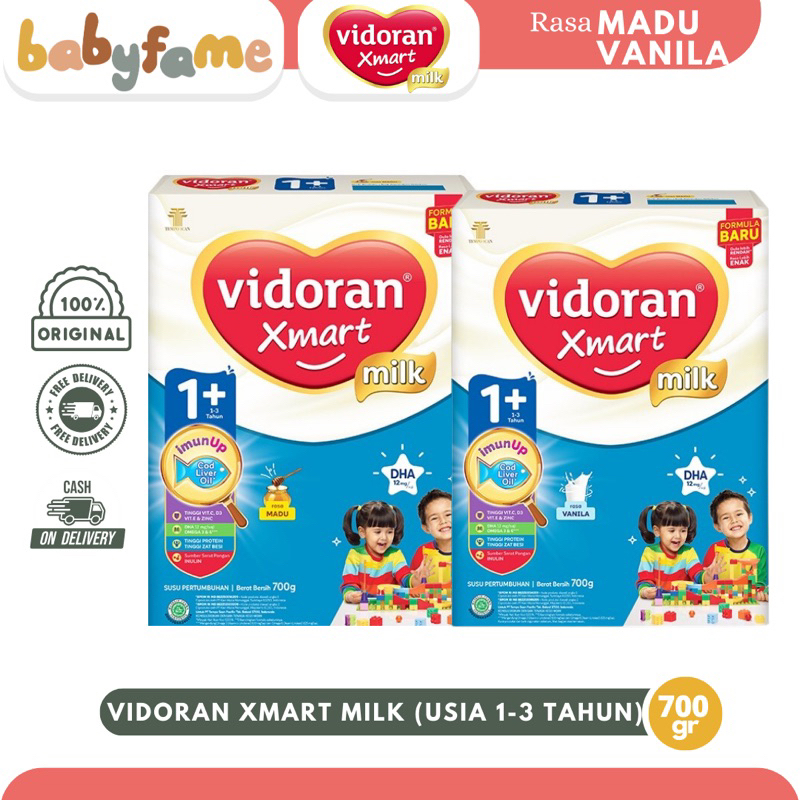Jual VIDORAN XMART MILK 1+ | USIA 1-3 TAHUN | 700gr | SUSU FORMULA ...