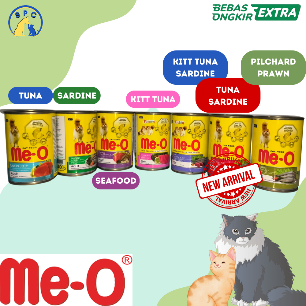 Jual MEO ME-O Kaleng 400 Gram Makanan Kucing Basah Wet Food Cat Food ...