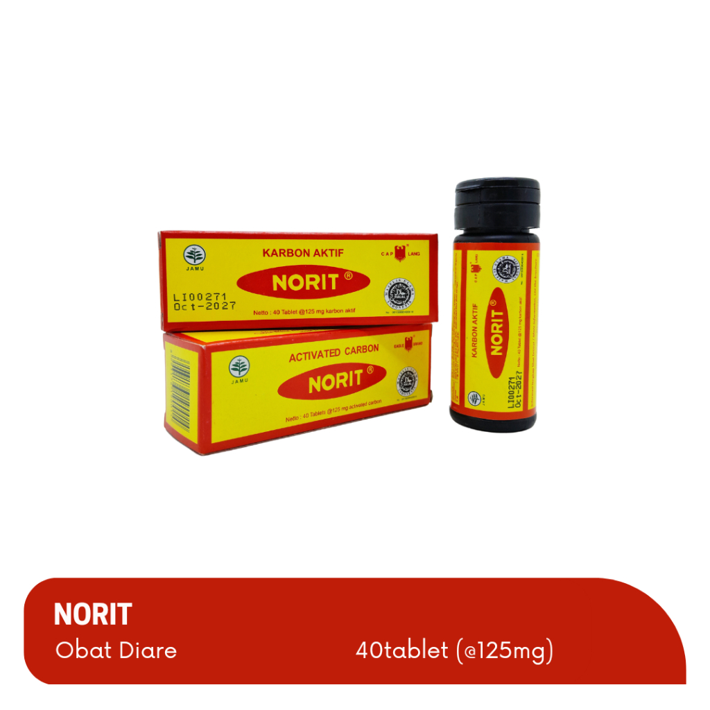Jual Norit Cap Lang Obat Diare Isi 40 tablet | Shopee Indonesia