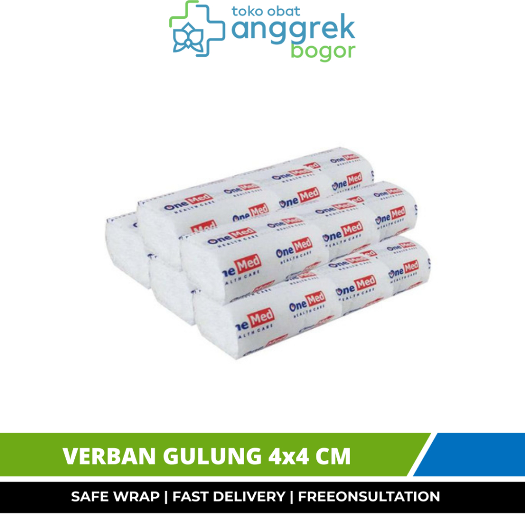 Jual VERBAN GULUNG 4x4 CM/PERBAN GULUNG/KASA PEMBALUT LUKA/UNTUK ...
