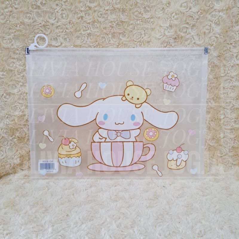 Jual Pouch Map Zipper Cinnamoroll A4-A10 Map Dokumen File Cinnamoroll ...