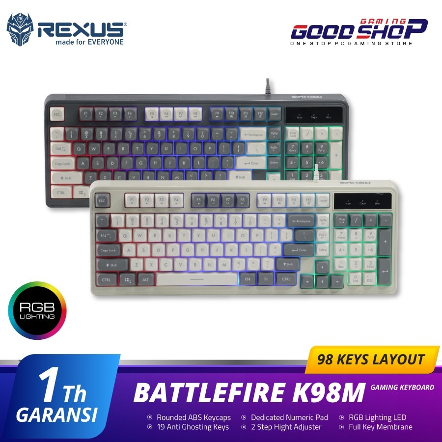Jual Rexus Keyboard Gaming Battlefire K98M | Shopee Indonesia