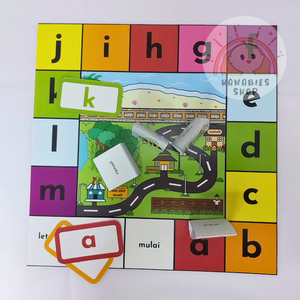 Jual [Hanabies] smartboard huruf abjad alphabet dengan flashcard dan ...