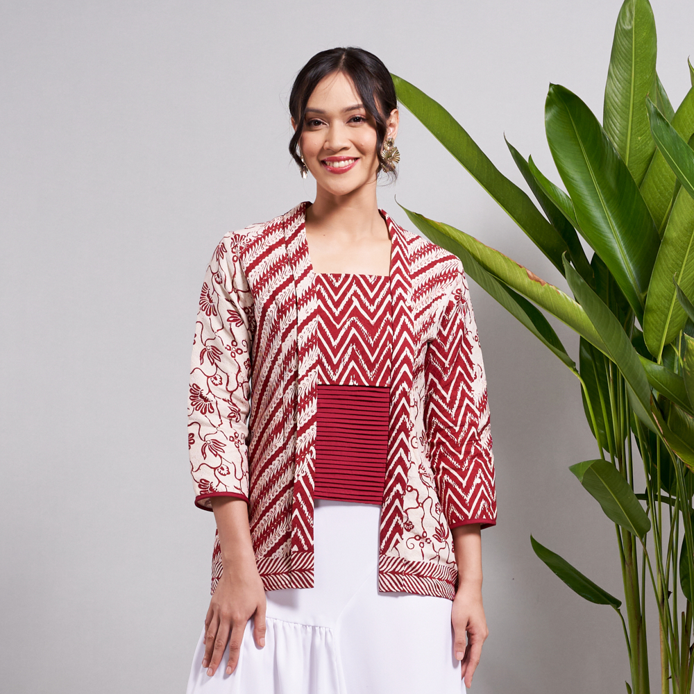 Jual NONA RARA - Kebaya Dobi Mahardika T2324, Baju Batik Kasual Modern ...