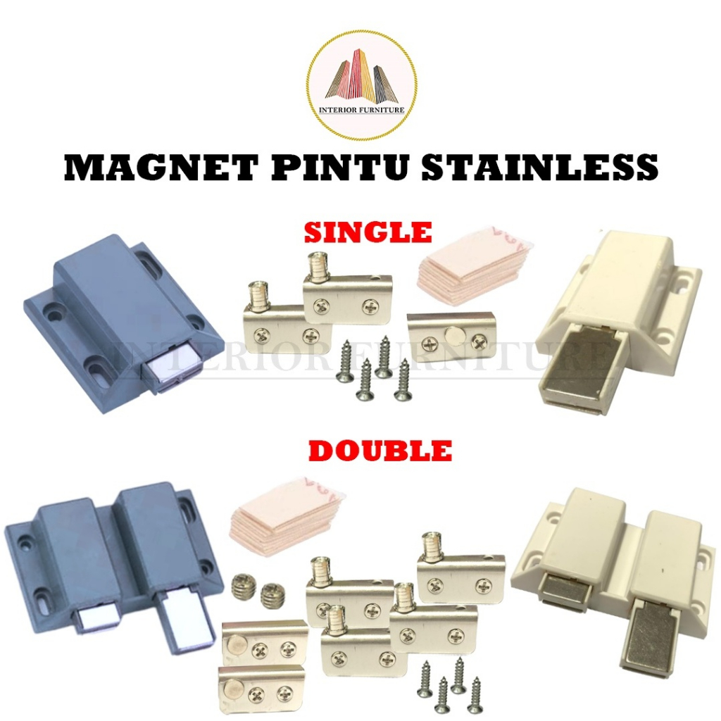 Jual Engsel Single Magnet Pintu Kaca Singel & Double STAINLESS Magnet ...