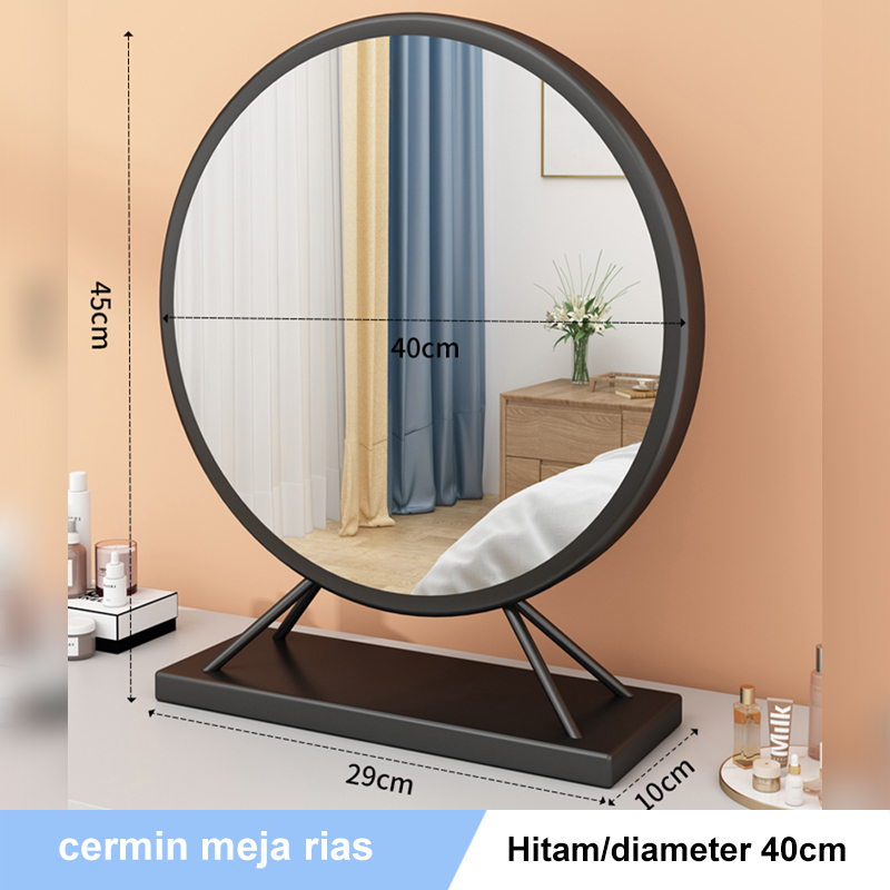 Jual 50CM Cermin Rias Lampu LED Cermin Rias Bulat Cermin Minimalis ...