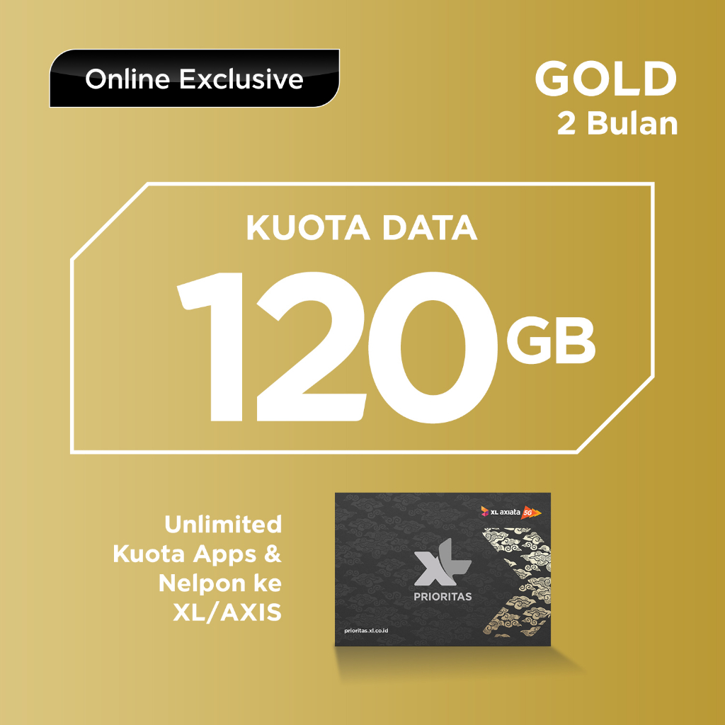 Jual Kartu Perdana XL PRIORITAS Gold Unlimited FUP 60GB/bln | Shopee ...