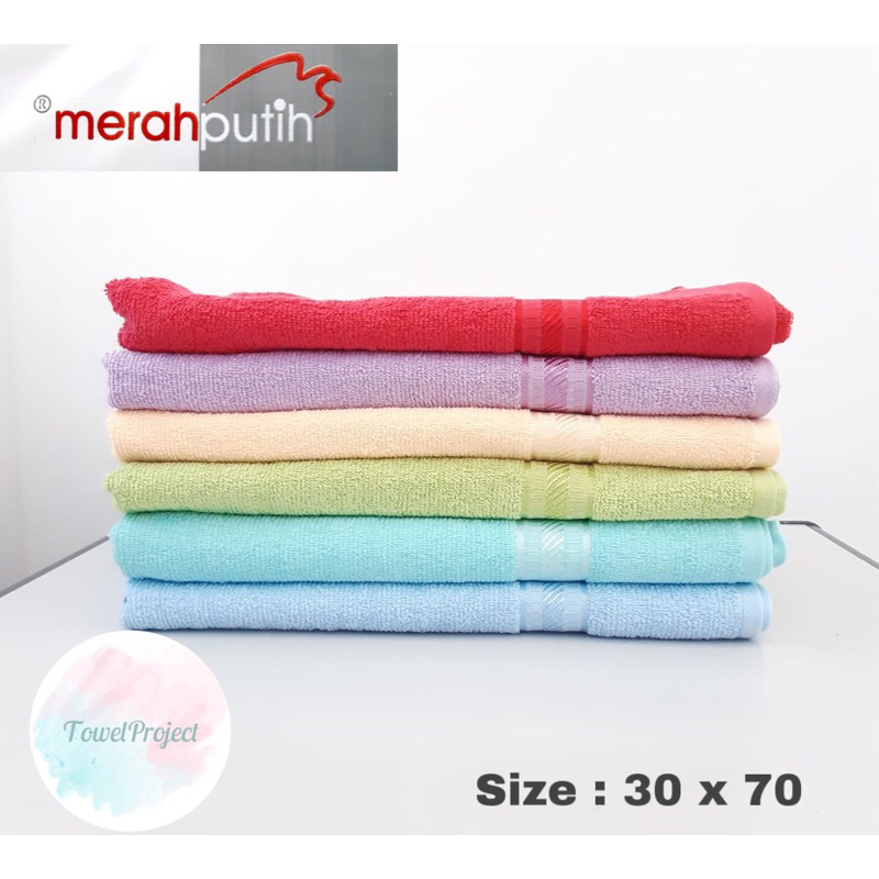 Jual Handuk Merah Putih Sport 30x70 cm Grade B (Tanpa Label Tanpa ...