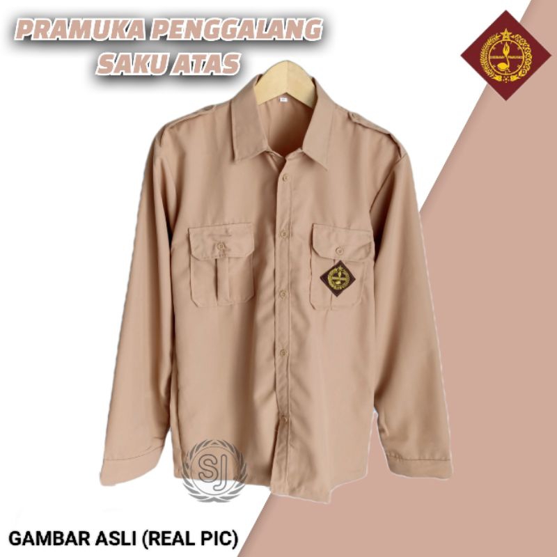 Jual Seragam sekolah baju pramuka lengan panjang penggalang saku atas SD/SMP/SMA | Shopee Indonesia