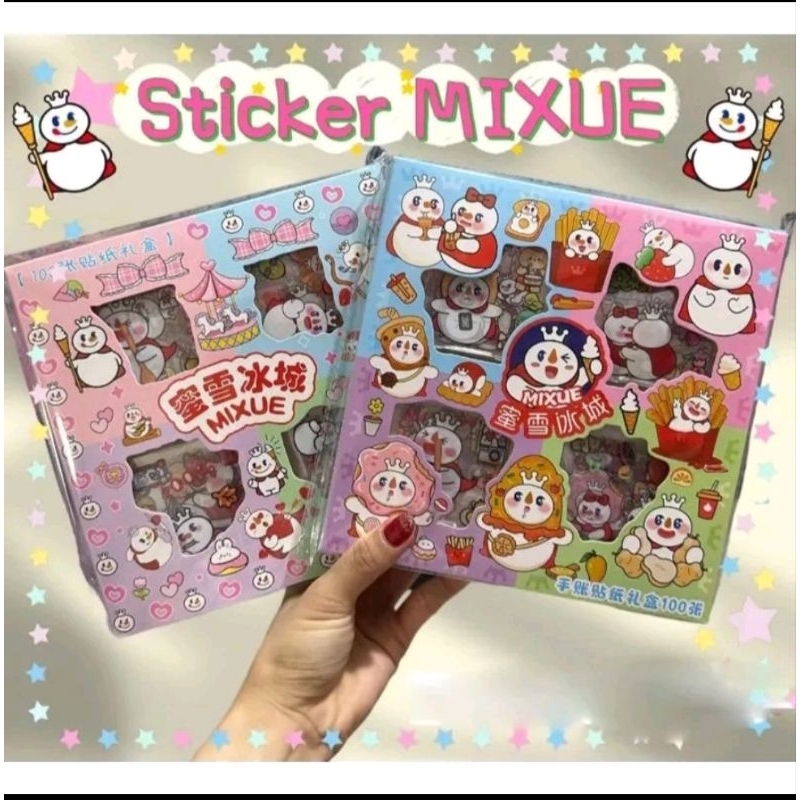 Jual Sticker Mixue Rainbow Mix Waterproof Original Ukuran Besar ...
