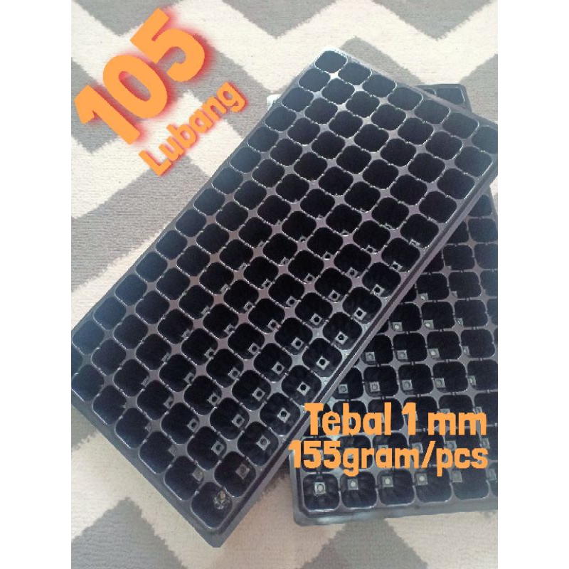 Jual Tray Semai 105 Lubang Tanam Tebal 1 mm Seedling Tray Paling Tebal ...