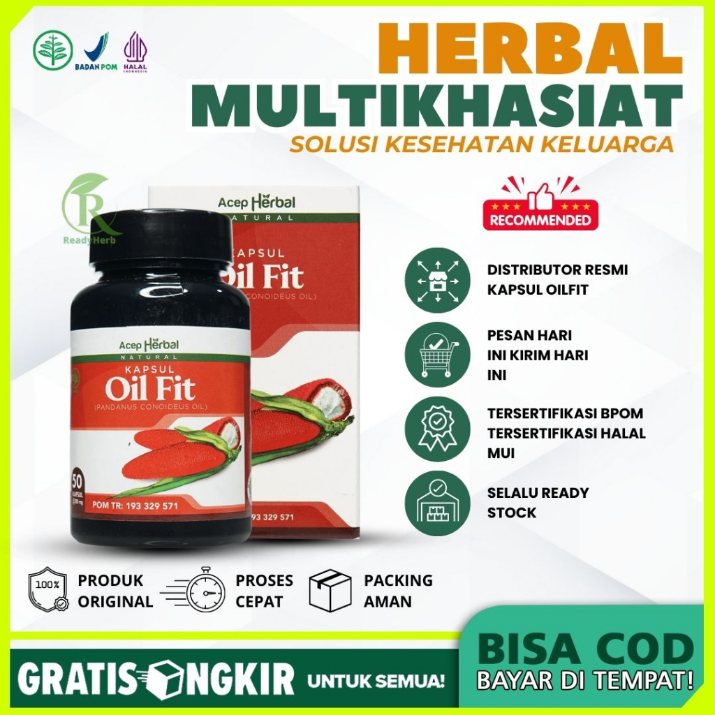Jual Oil Fit Herbal Alami Kapsul Minyak Buah Merah Papua Asli 100% ...