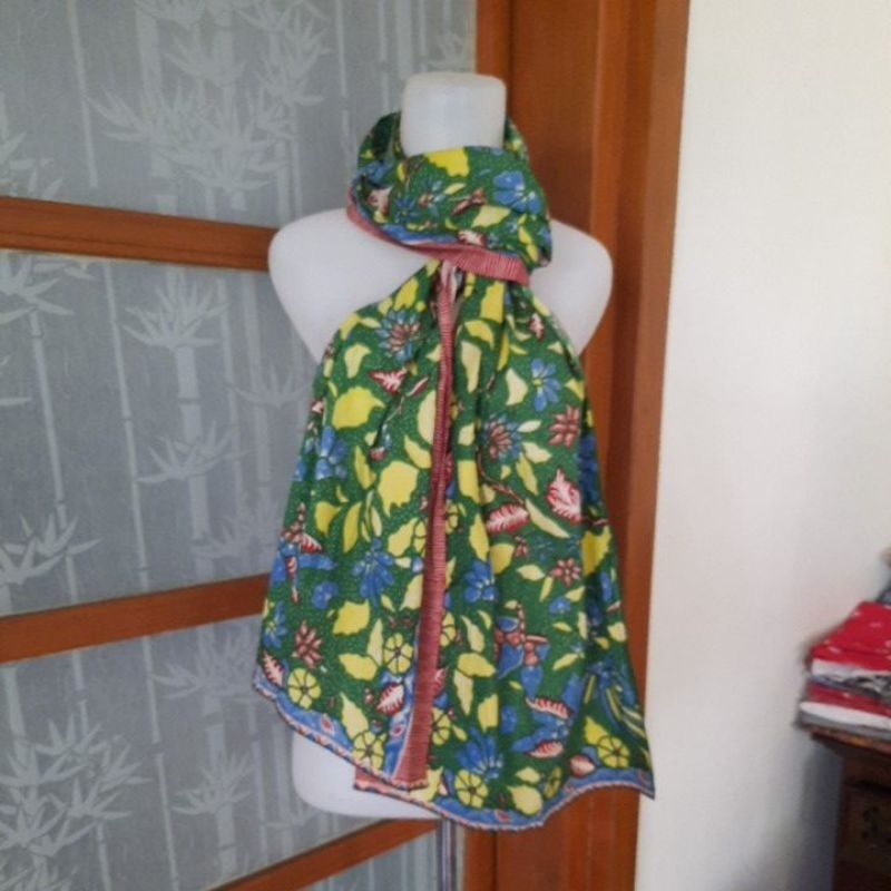 Jual syall hijau batik 3 negri bisa po seragam | Shopee Indonesia