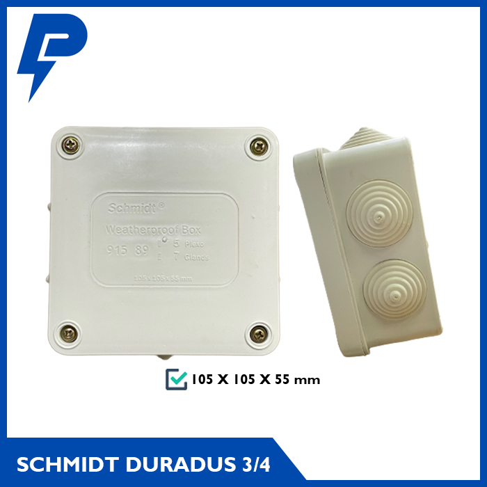 Jual DURADUS SCHMIDT 3/4 105 x 105 x 55 / JUNCTION BOX 3/4 Putih ...