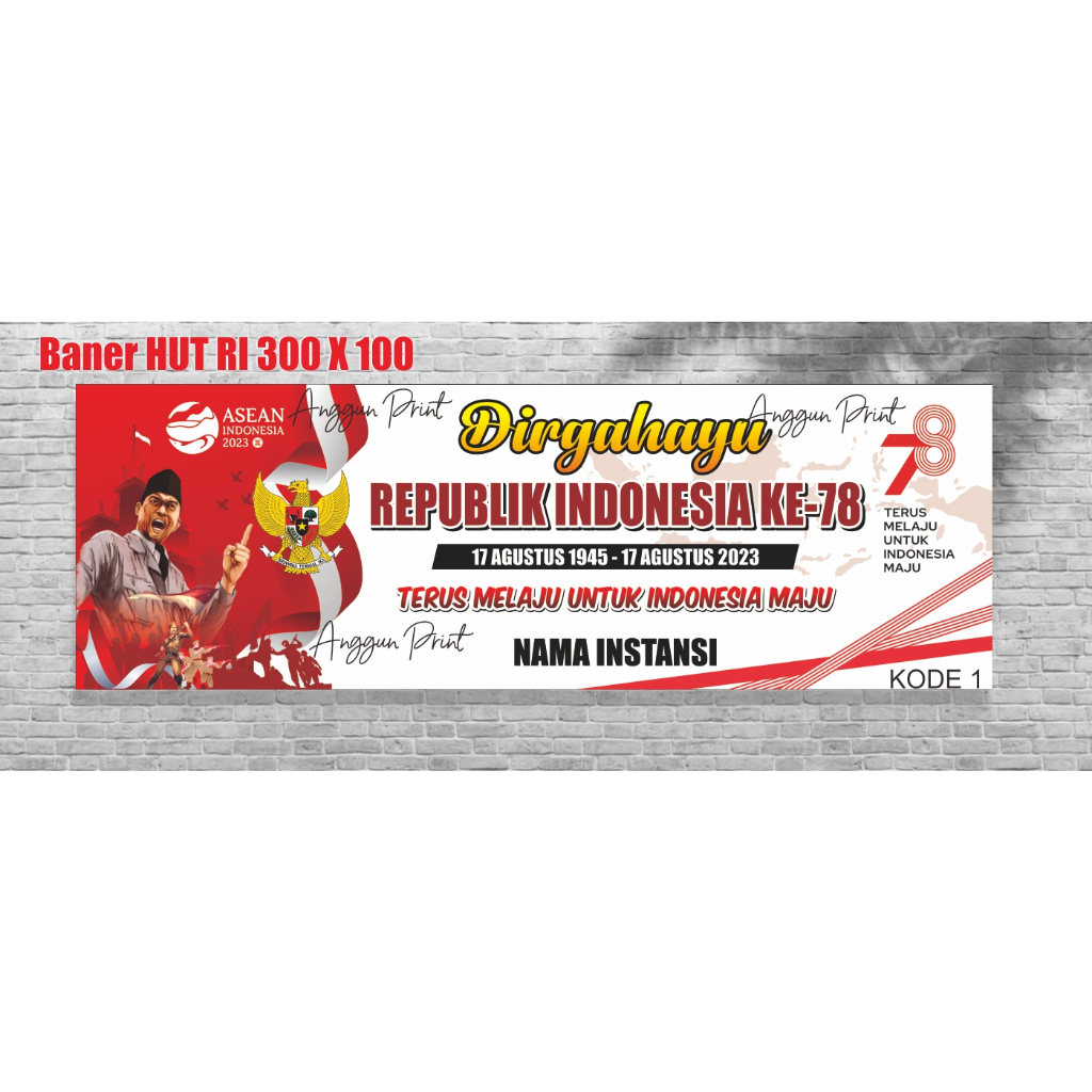 Jual PROMO HUT RI Cetak MMT Banner Spanduk Backdrop HUT RI ke 78Spanduk ...