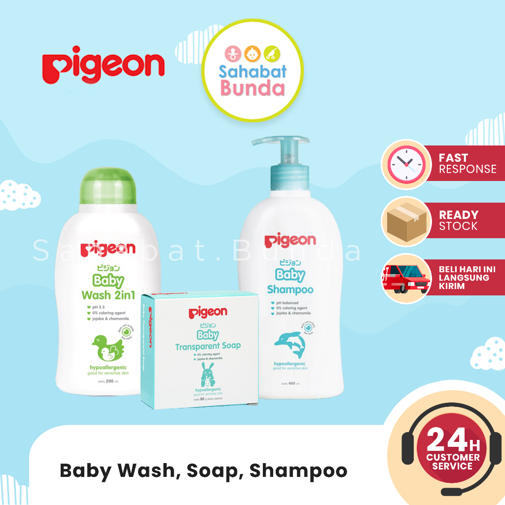 Jual PIGEON - Sabun Shampo Bayi Soap Shampoo Chamomile Hypoallergenic ...