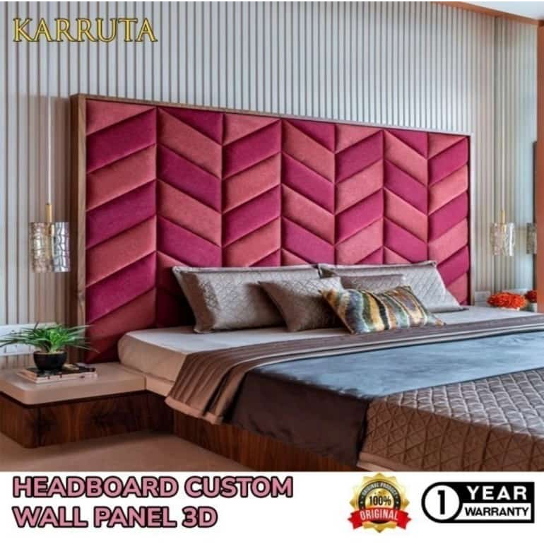 Jual Custom Headboard Bed Foam Wallpanel 3D Sticker Dinding | Soft ...