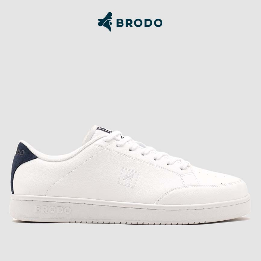 Jual BRODO - Sneakers Ace Court White Navy | Shopee Indonesia