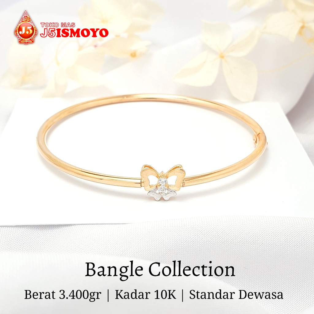 Jual Gelang Emas Bangle Butterfly Cute Ashana J5 Ismoyo | Shopee Indonesia