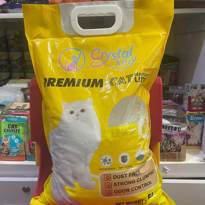 Jual Crystal Kitty Premium Litter Cat 5L Pasir Gumpal Kucing | Shopee ...