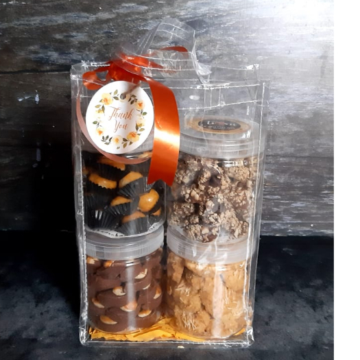 Jual 10x10x20 Tas transparant Goodie bag toples cookies souvernir ...